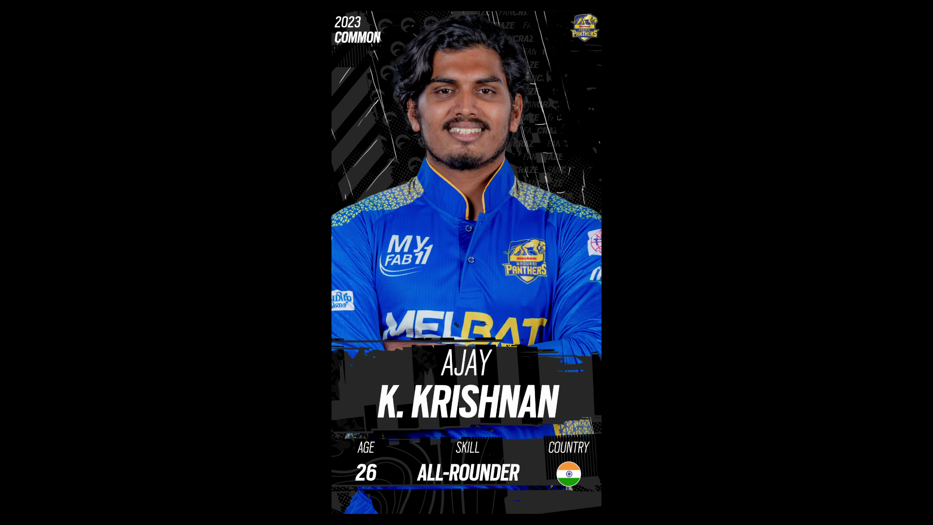 Ajay K Krishnan Digital Player Card | SMP - TNPL 2023 | FanCraze