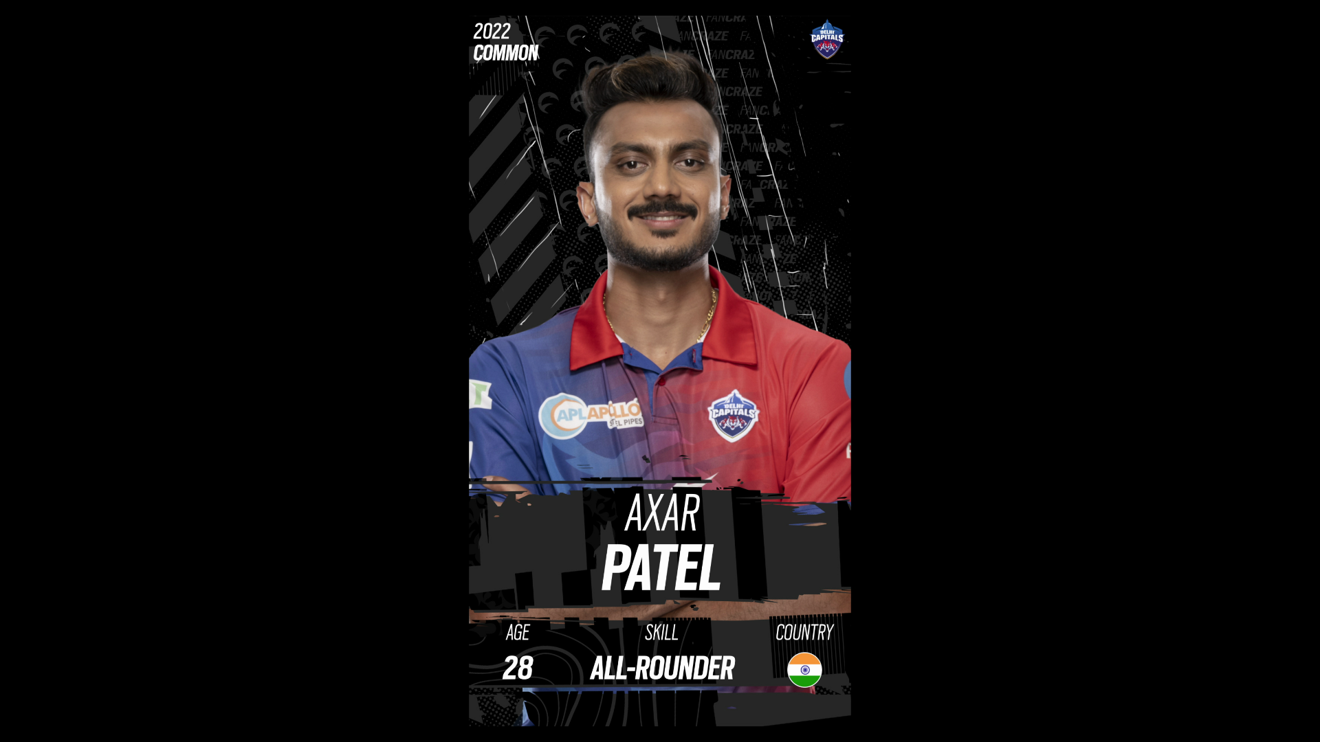 Axar Patel Digital Player Card | DC - IPL 2022 | FanCraze