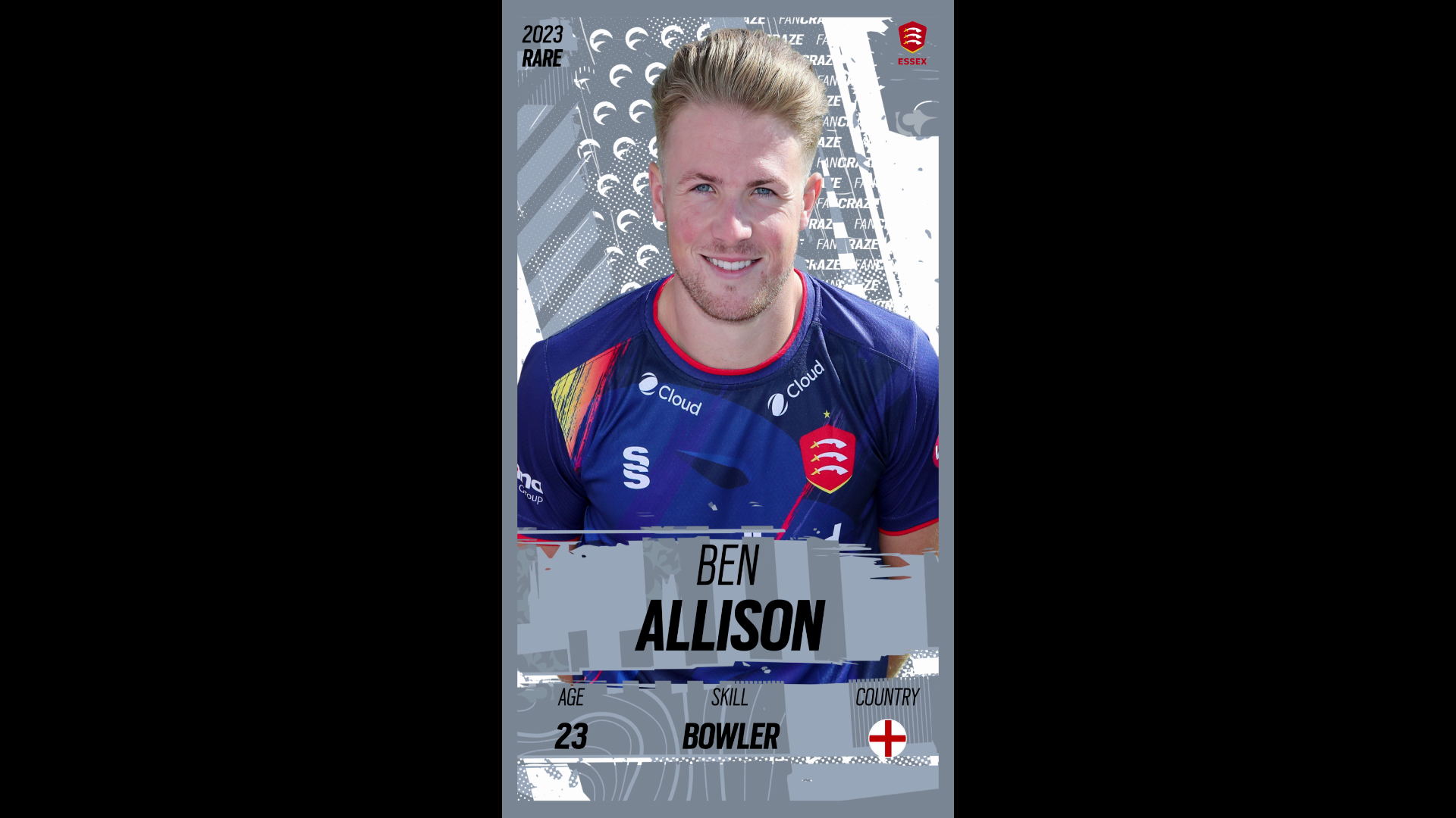 Ben Allison Digital Player Card I 2023 County Championship | FanCraze