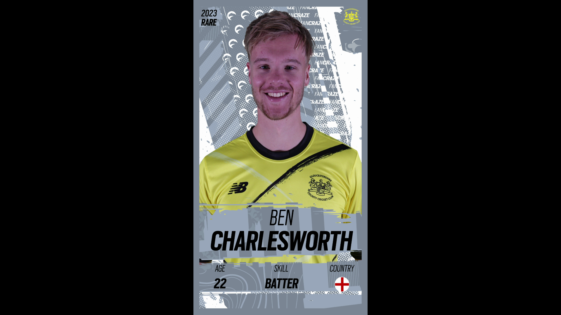 Ben Charlesworth Digital Player Card I 2023 County Championship | FanCraze