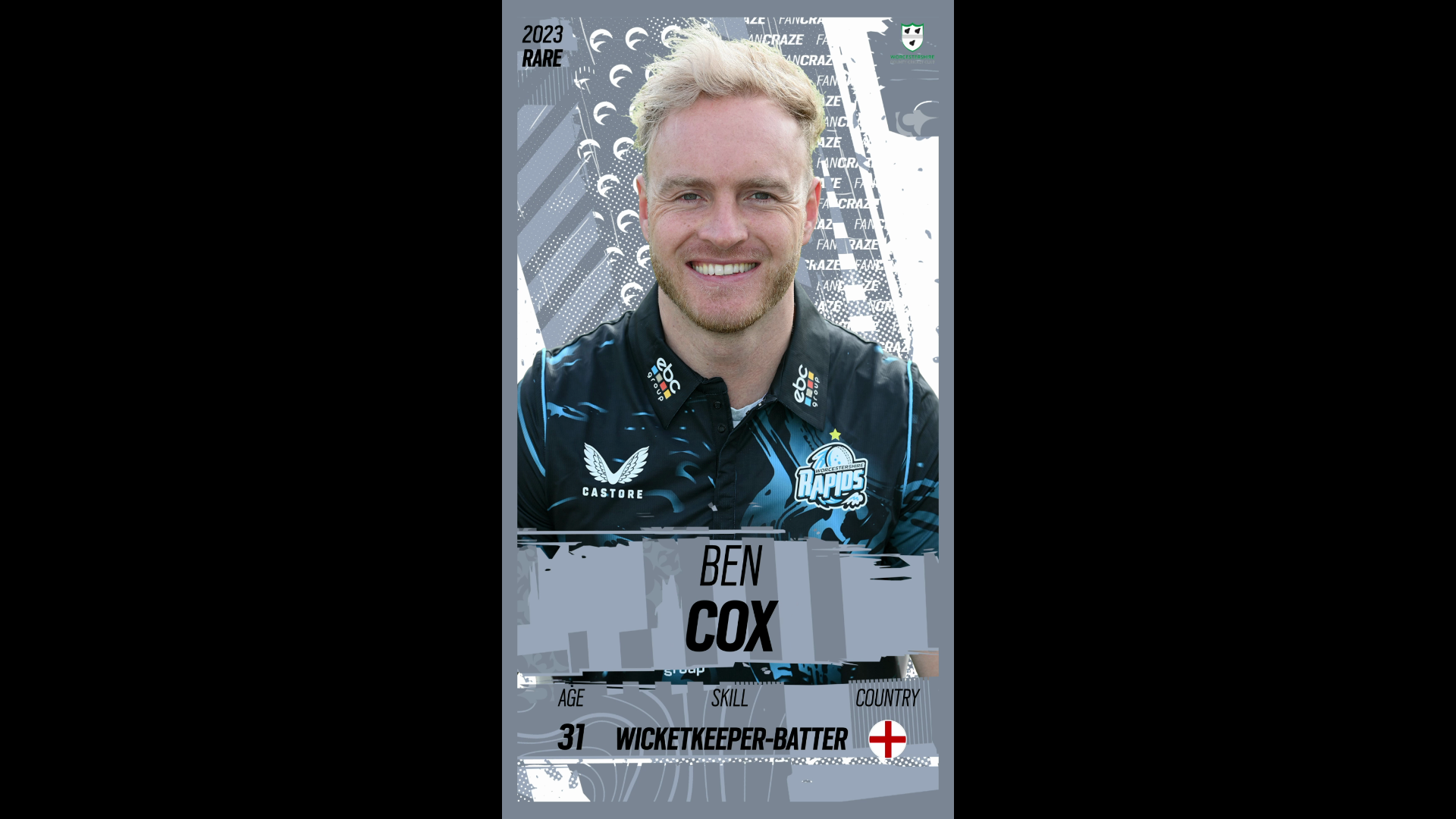 Ben Cox Digital Player Card I 2023 County Championship | FanCraze