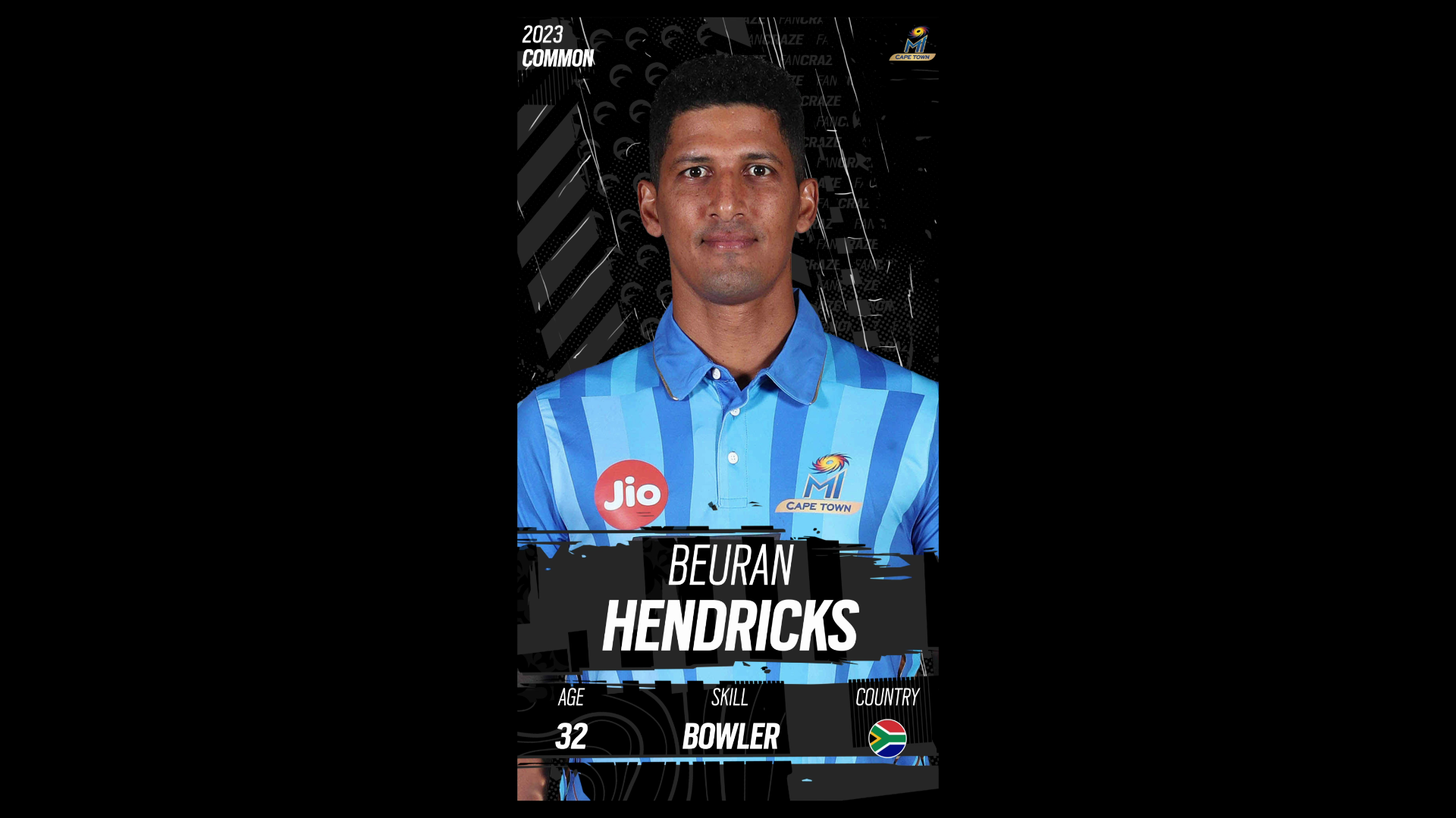 Beuran Hendricks Digital Player Card |2023 SA20 League | FanCraze