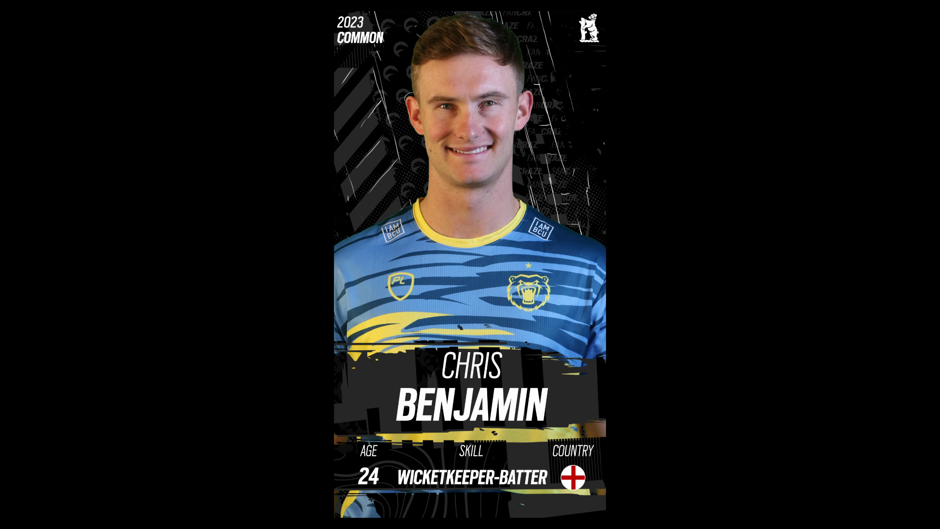 Chris Benjamin Digital Player Card I 2023 County Championship | FanCraze