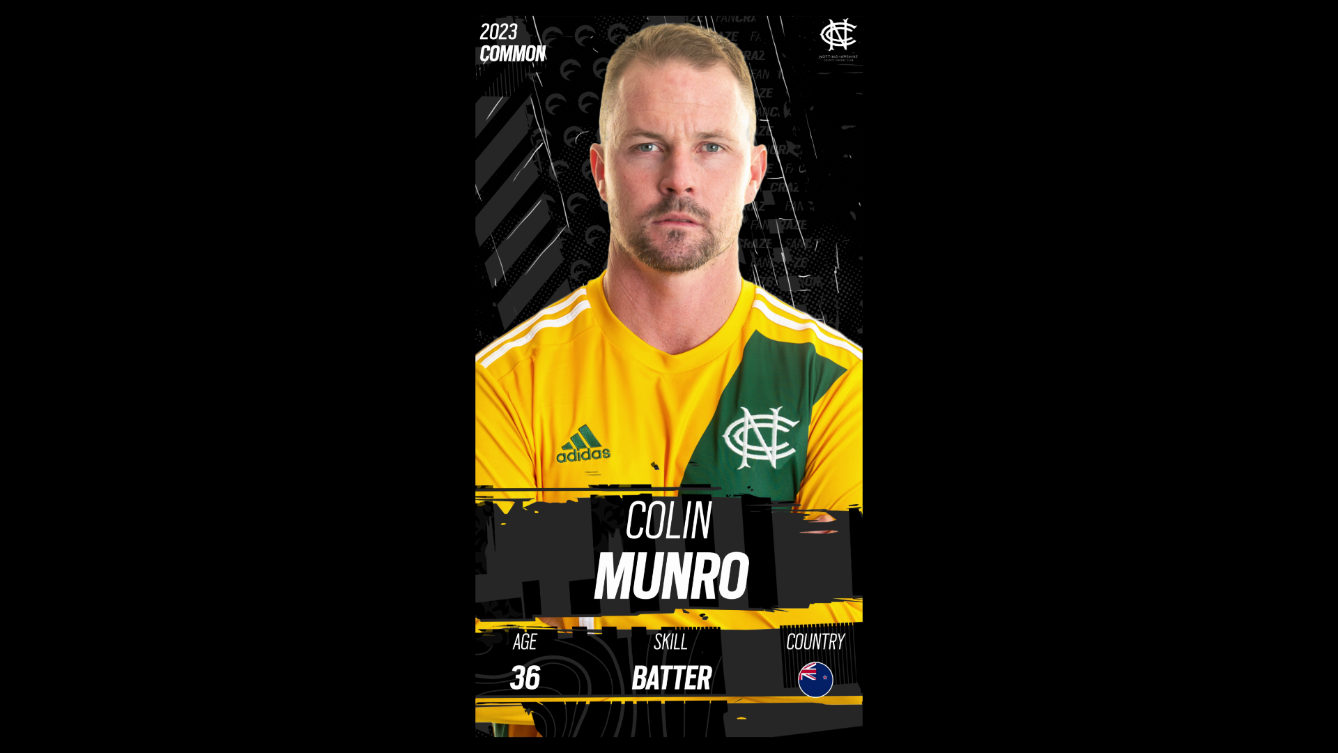 Colin Munro Digital Player Card I 2023 County Championship | FanCraze