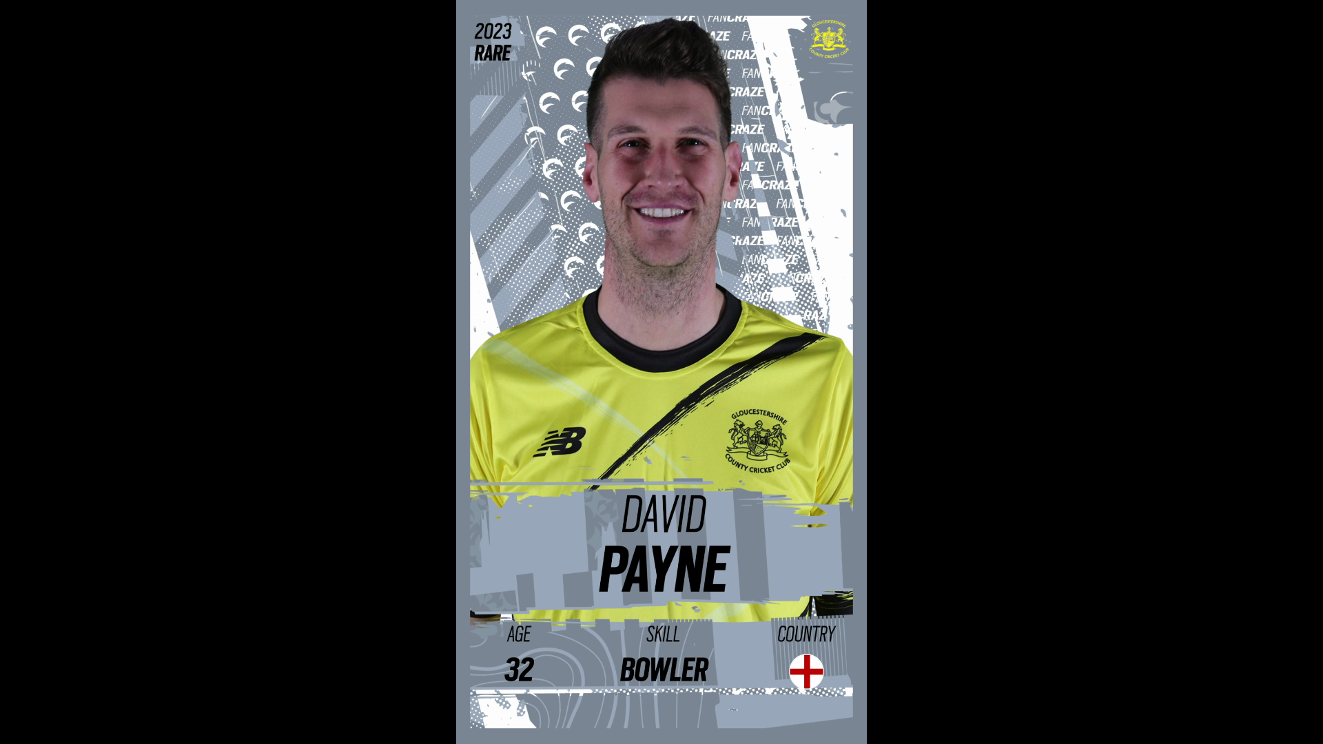 David Payne Digital Player Card I 2023 County Championship | FanCraze