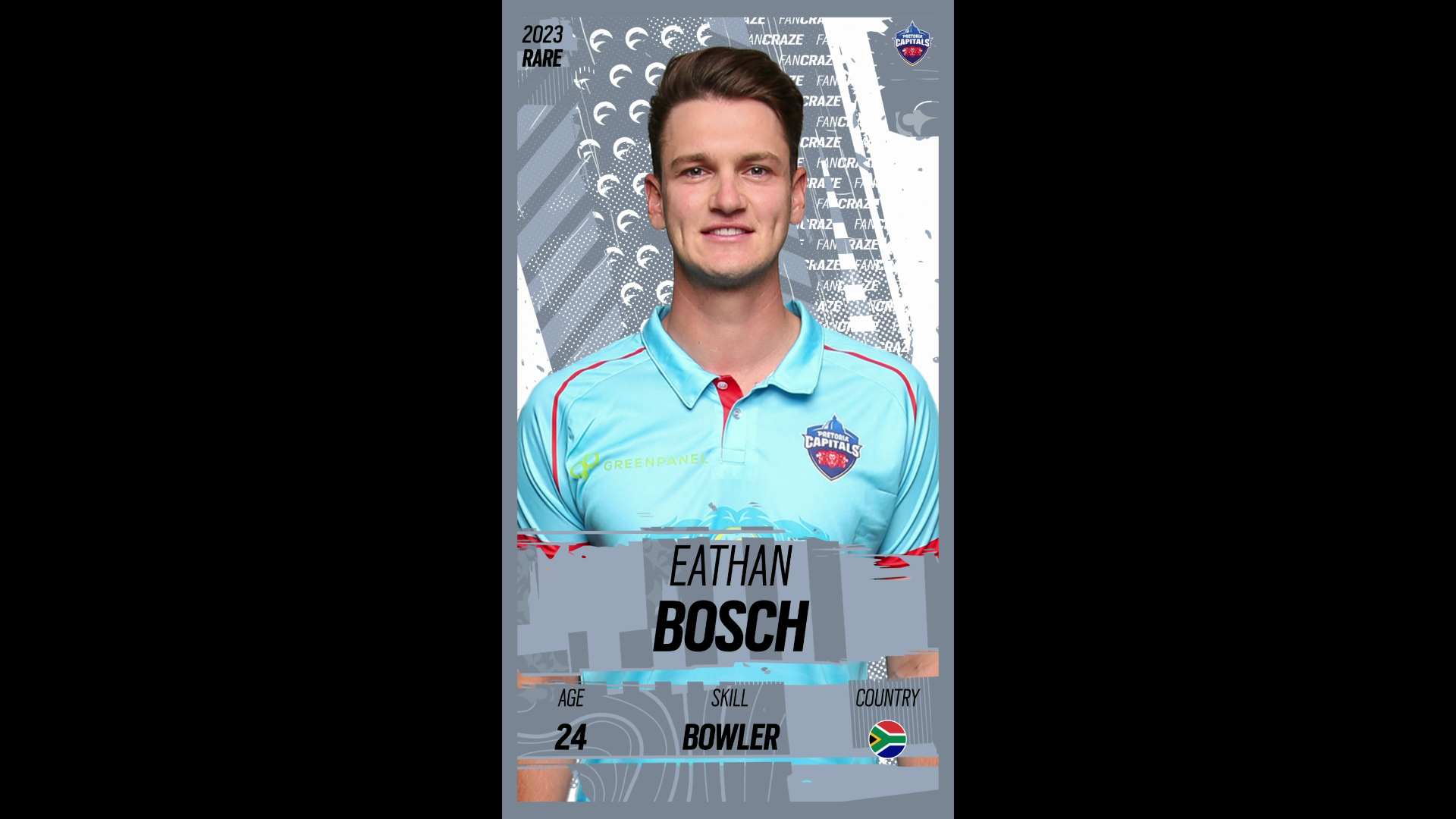 Eathan Bosch Digital Player Card |2023 SA20 League | FanCraze
