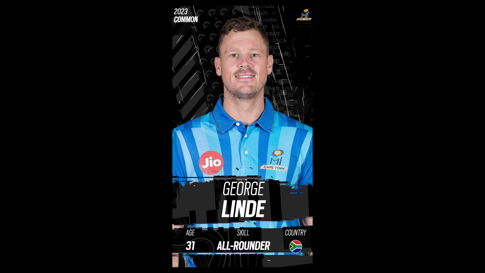 George Linde Digital Player Card |2023 SA20 League | FanCraze