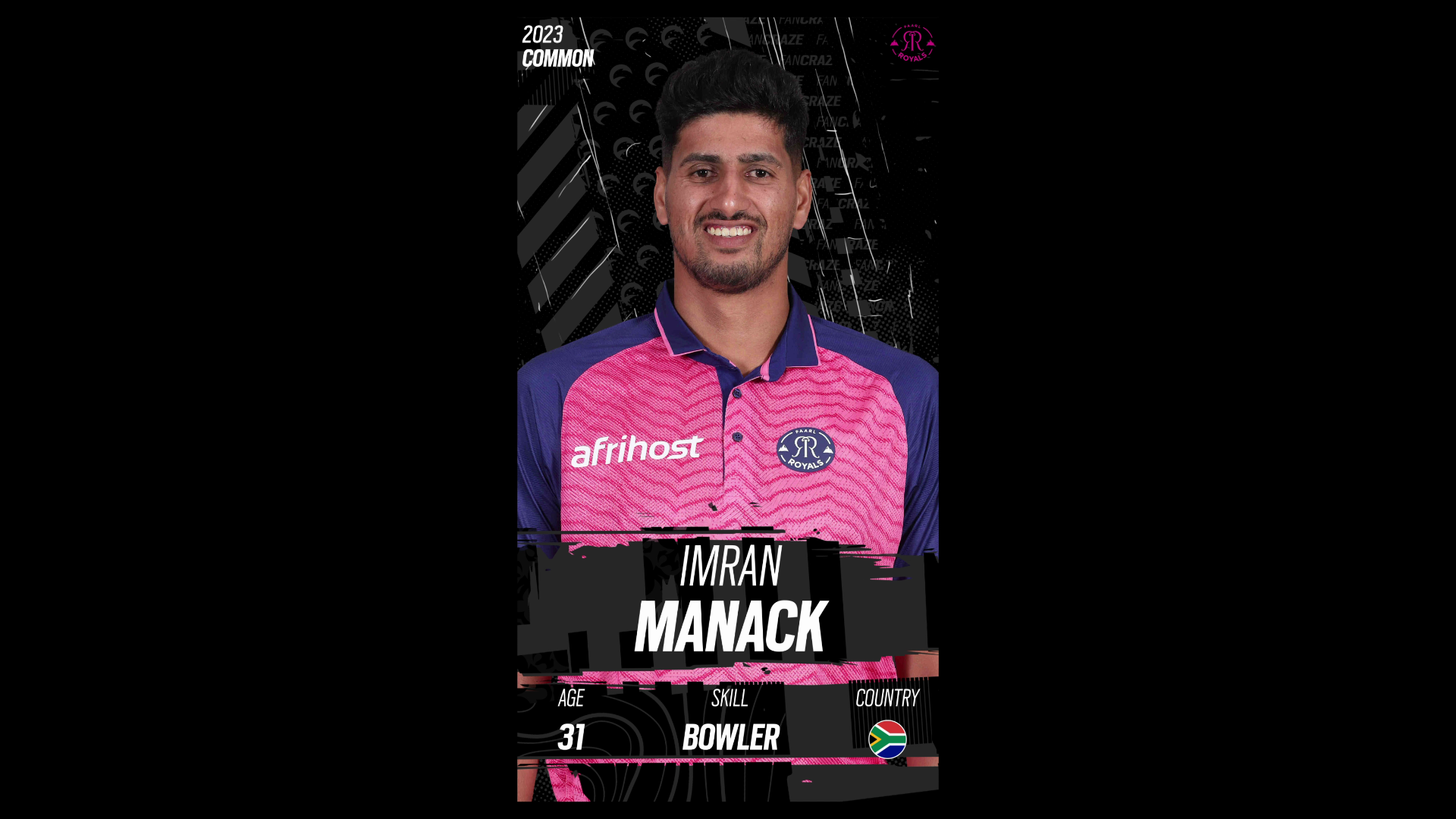 Imran Manack Digital Player Card |2023 SA20 League | FanCraze