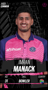Imran Manack Digital Player Card |2023 SA20 League | FanCraze