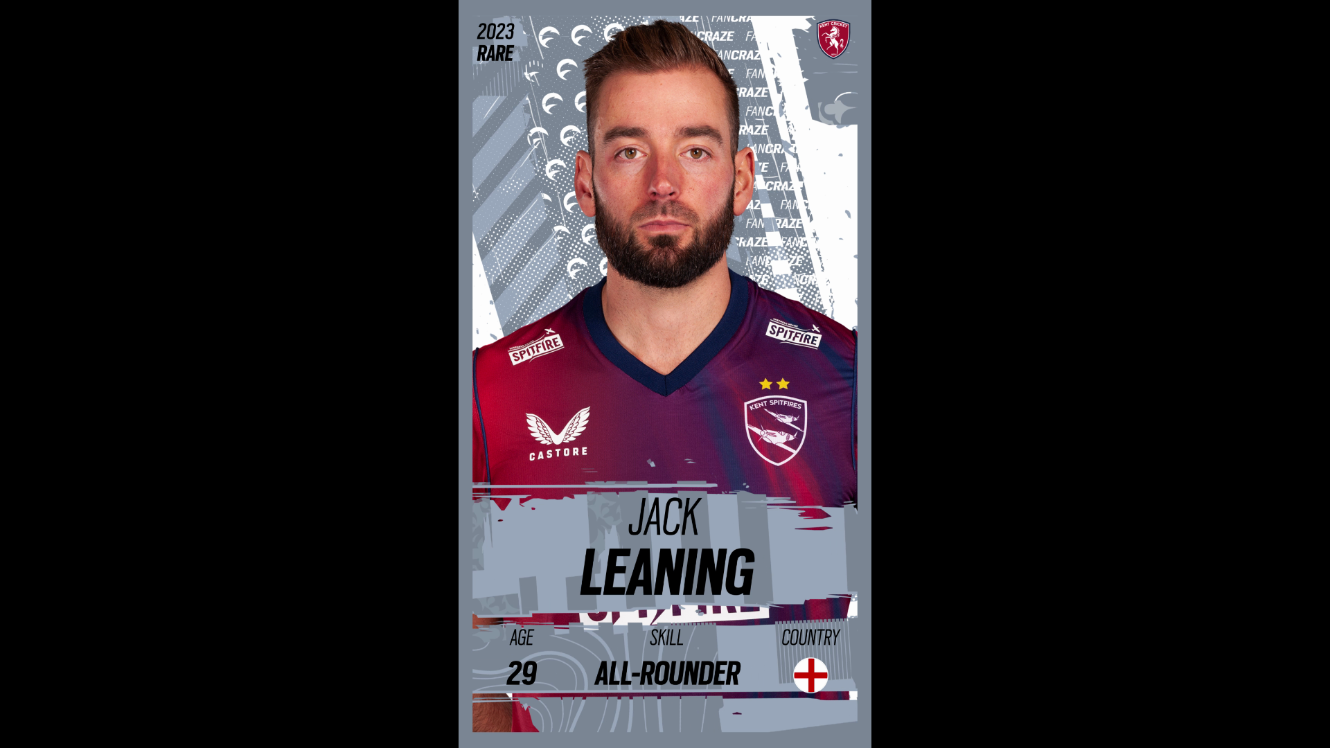 Jack Leaning Digital Player Card I 2023 County Championship | FanCraze