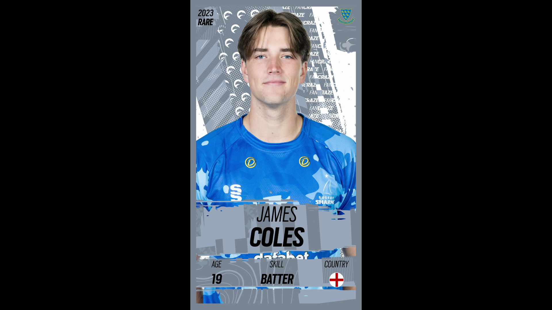 James Coles Digital Player Card I 2023 County Championship | FanCraze