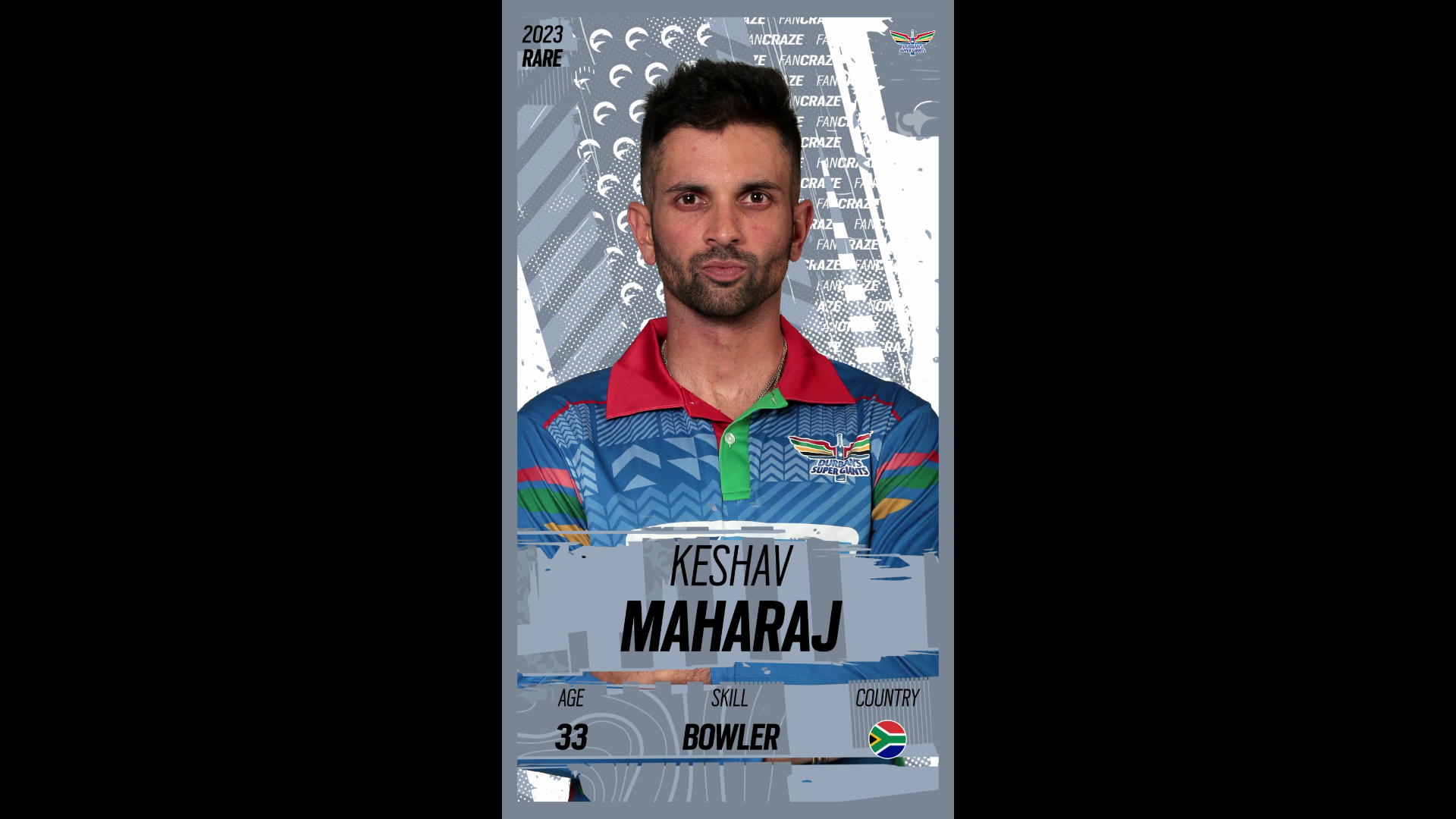 Keshav Maharaj Digital Player Card |2023 SA20 League | FanCraze