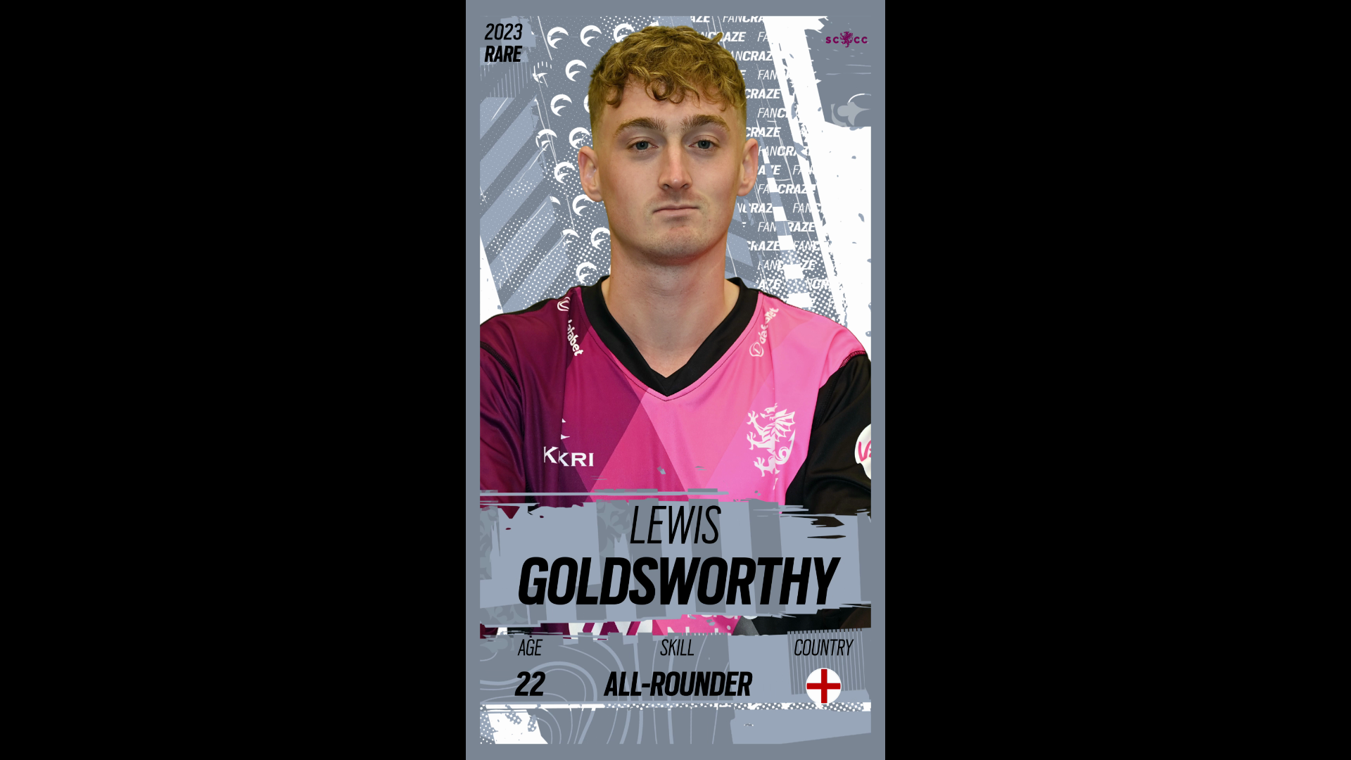 Lewis Goldsworthy Digital Player Card I 2023 County Championship | FanCraze