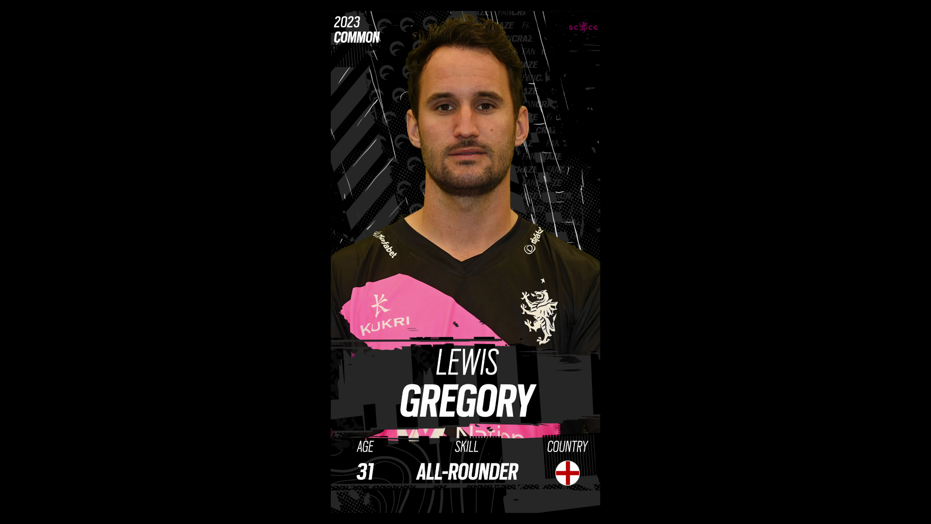 Lewis Gregory Digital Player Card I 2023 County Championship | FanCraze