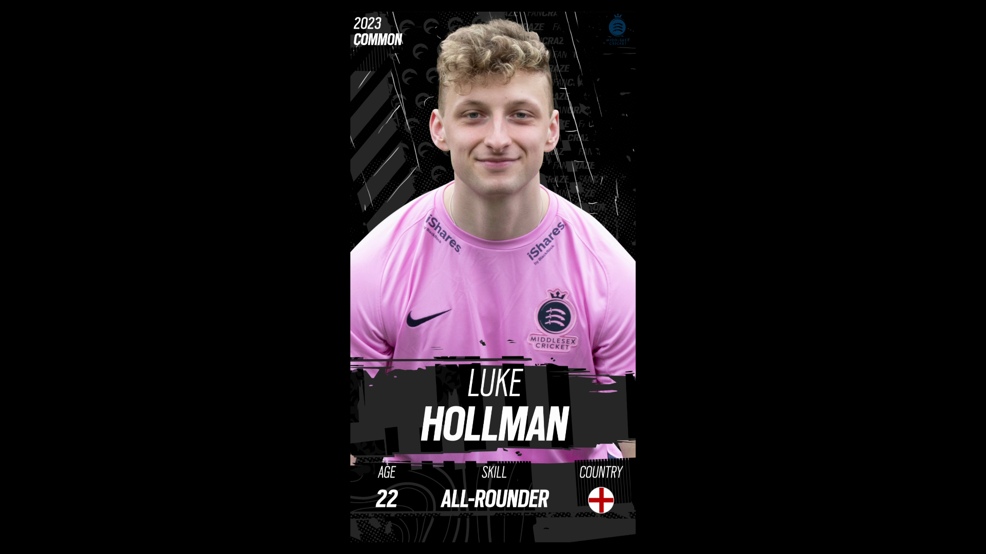Luke Hollman Digital Player Card I 2023 County Championship | FanCraze