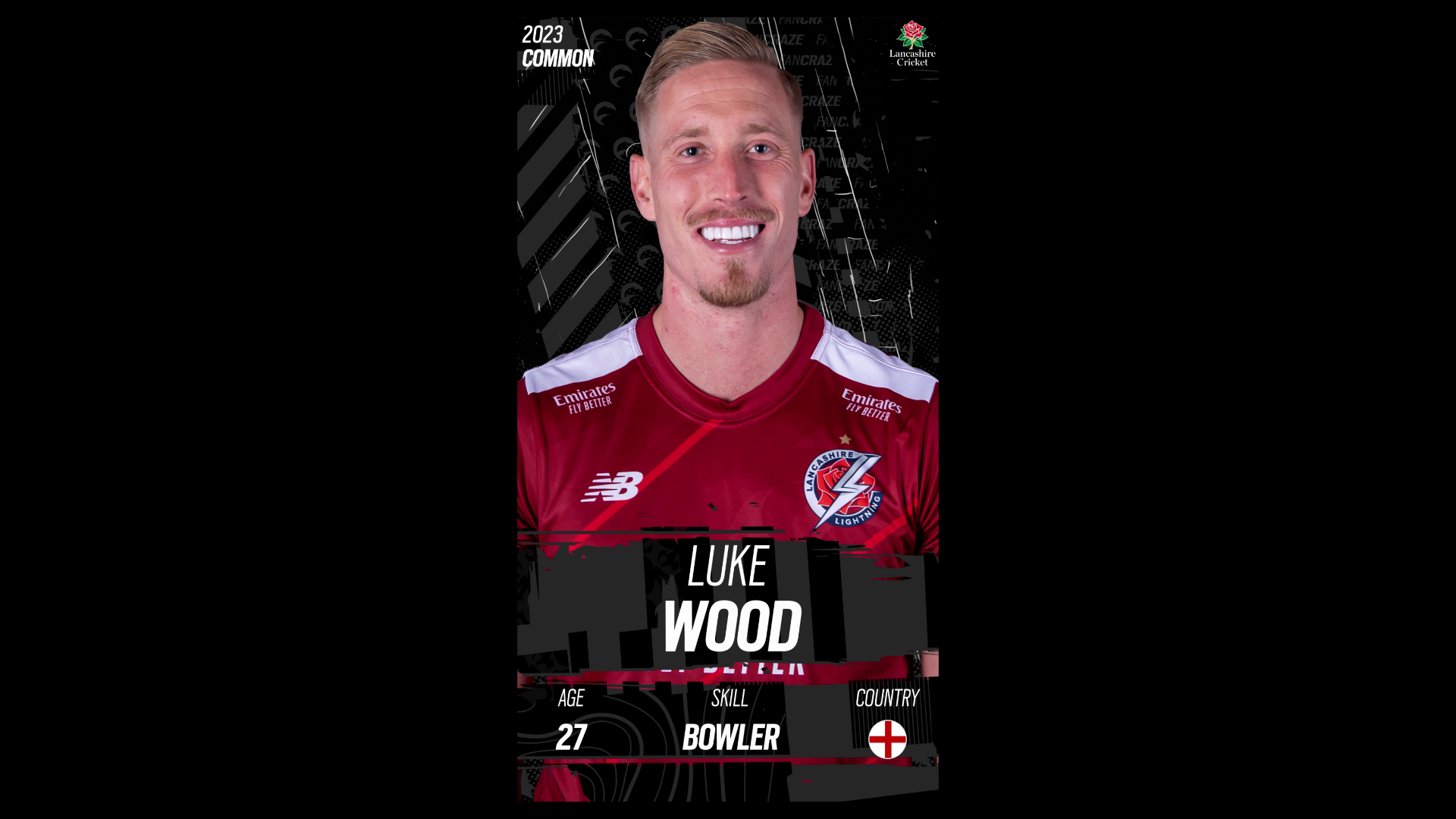 Luke Wood Digital Player Card I 2023 County Championship | FanCraze