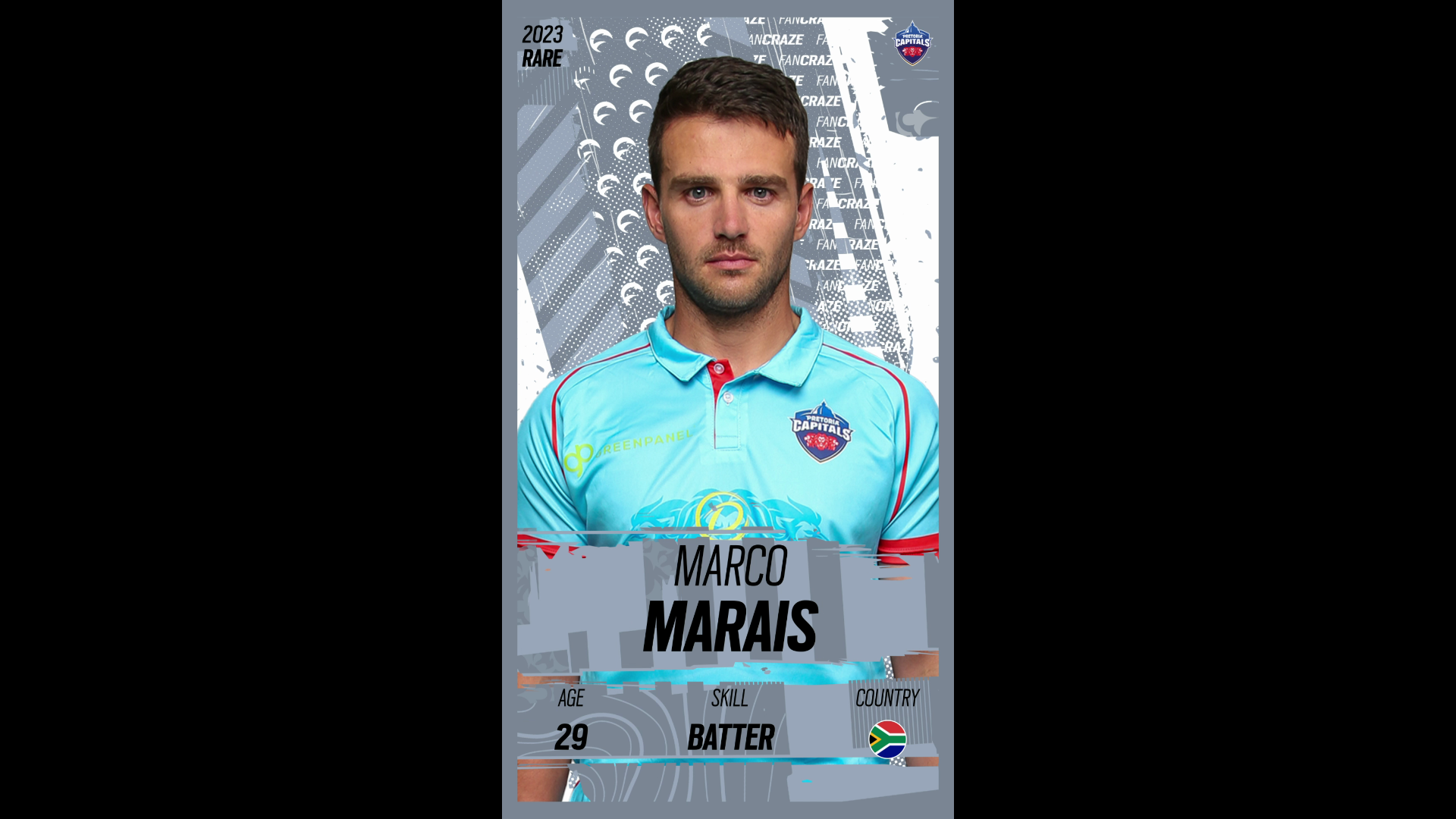 Marco Marais Digital Player Card |2023 SA20 League | FanCraze