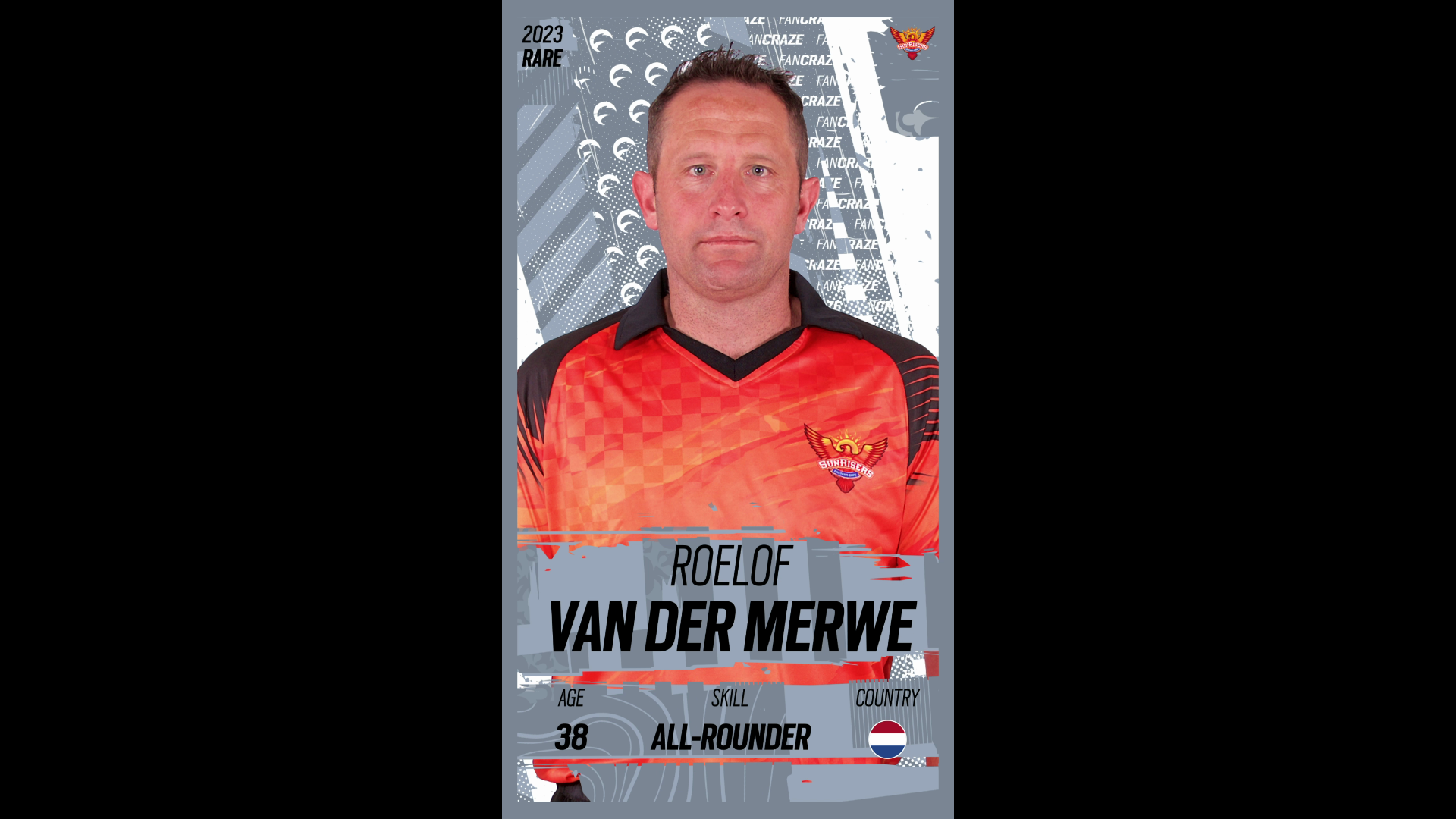Roelof van der Merwe Digital Player Card |2023 SA20 League | FanCraze