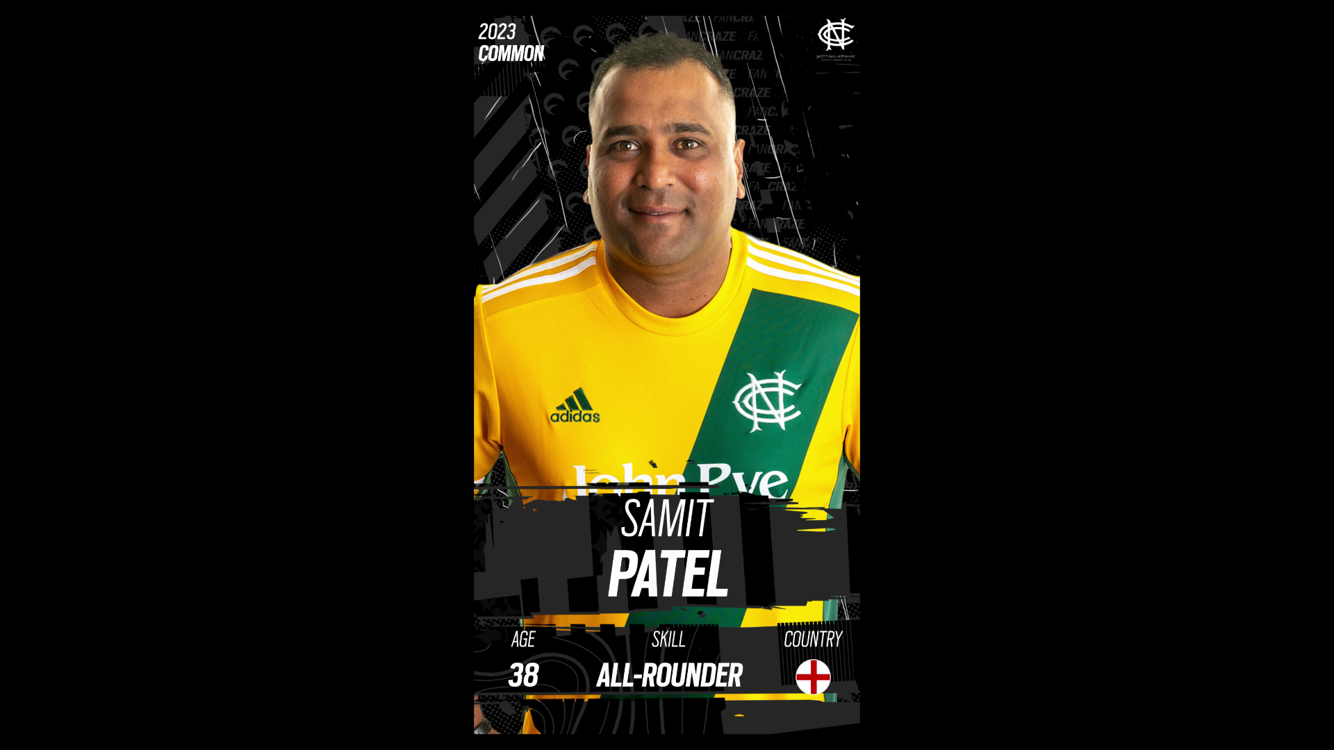 Samit Patel Digital Player Card I 2023 County Championship | FanCraze