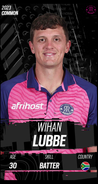 Wihan Lubbe Digital Player Card |2023 SA20 League | FanCraze
