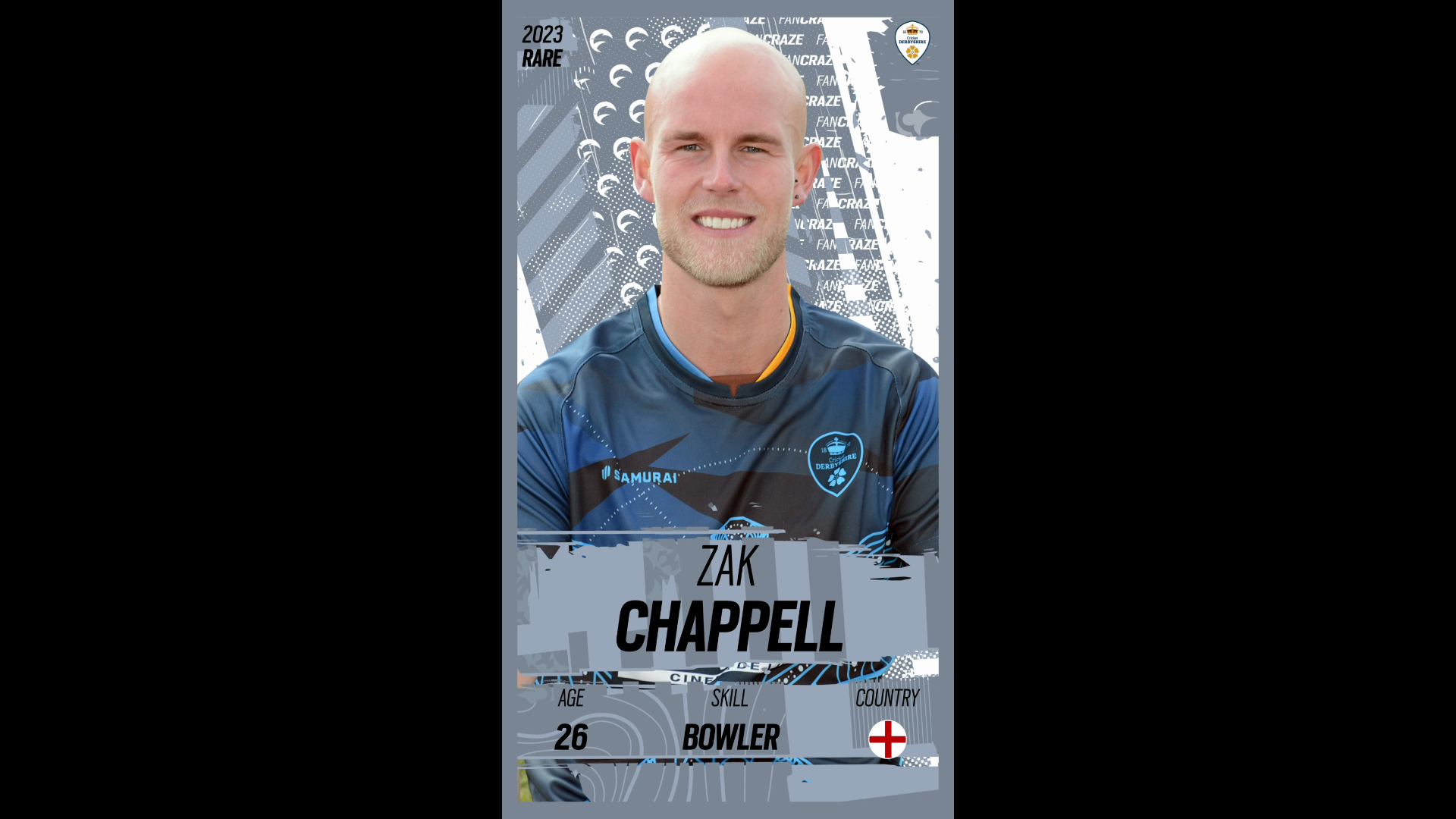 Zak Chappell Digital Player Card I 2023 County Championship | FanCraze